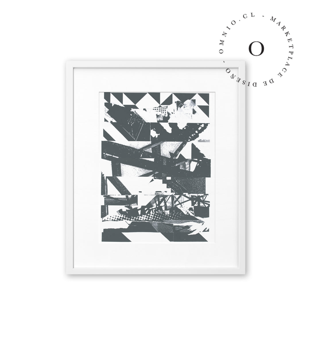 Metal Puzzle I Cuadro - Blanco / Con Passepartout / Cuadrado 35cm x ...
