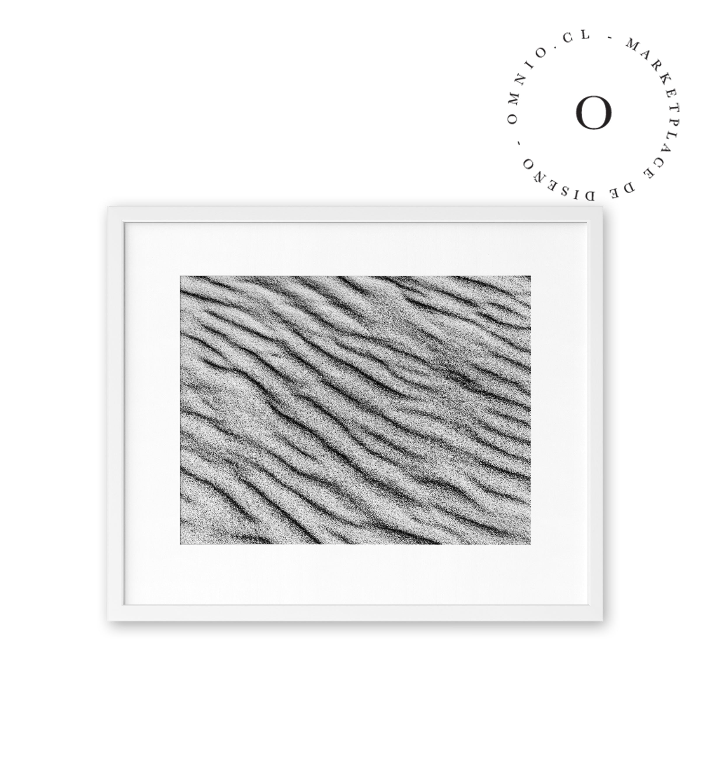 Sand Waves Grey Cuadro - The Wall Chile