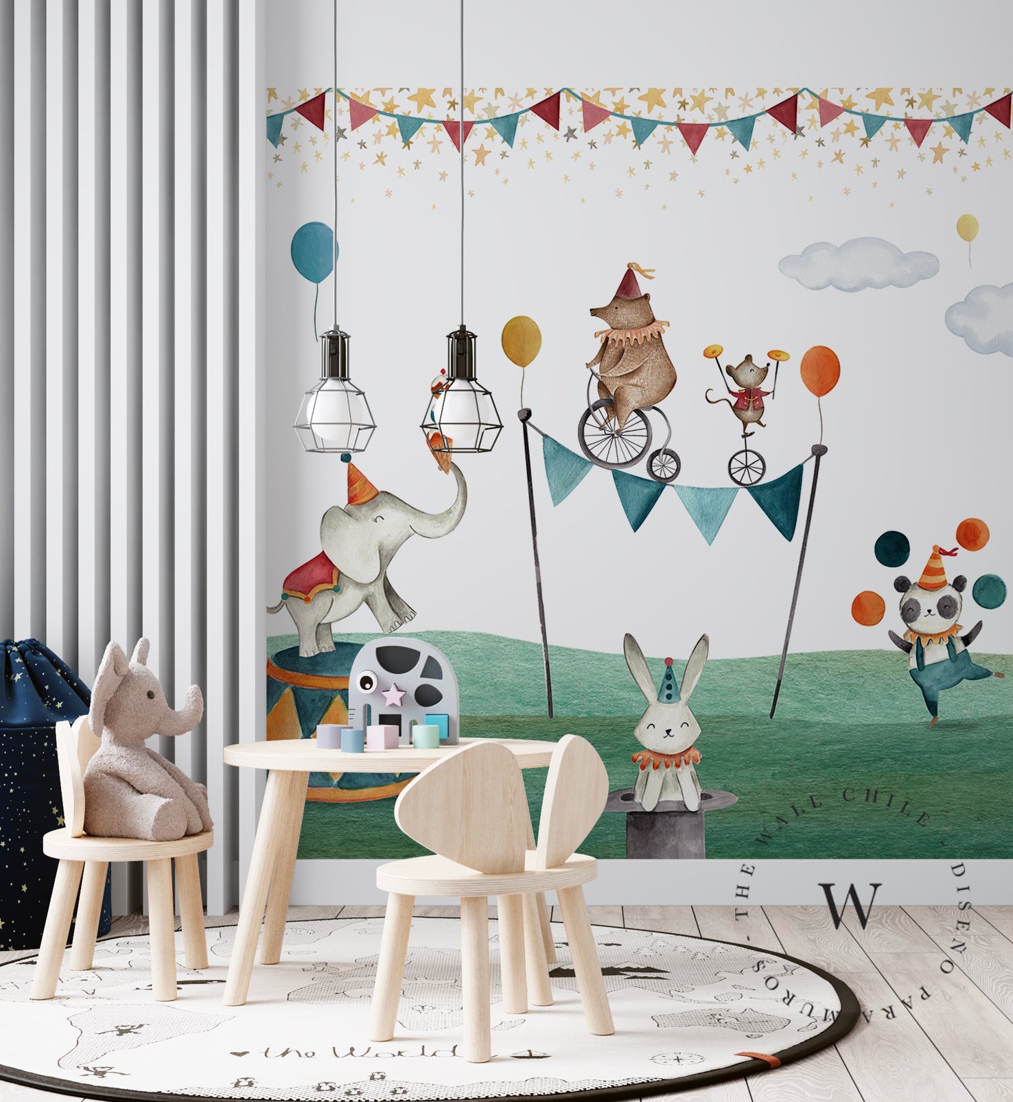 Papel Mural Crazy Circus | Circo Infantil Vintage – The Wall - m2 ...